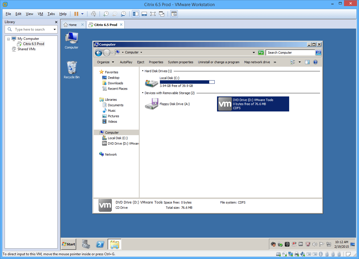 Citrix Pvs Use Vmware Workstation To Upgrade Vmtools Virtually Boring