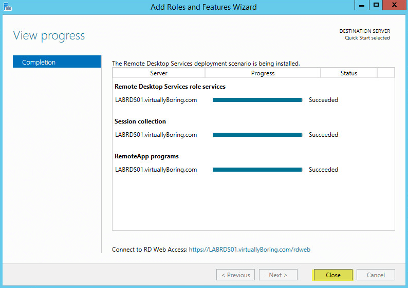Setup Remote Desktop Services in Windows Server 2012 R2 - Virtually Boring Setup Remote Desktop Services in Windows Server 2012 R2 - Virtually Boring