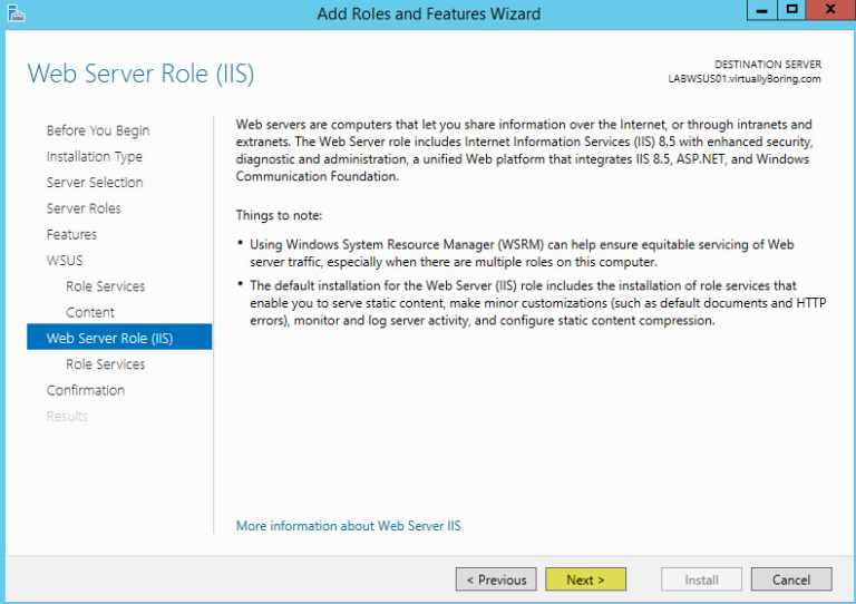 Deploy and Configure WSUS on Server 2012 R2 - Virtually Boring Deploy and Configure WSUS on Server 2012 R2 - Virtually Boring