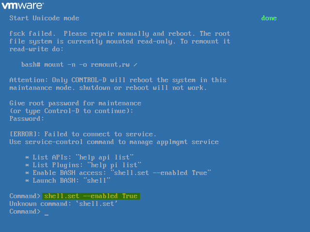 VMware VCSA 6: FSCK Failed on Boot - Virtually Boring