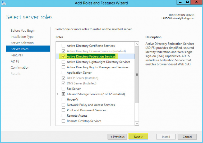 How to setup Microsoft Active Directory Federation Services [AD FS] - Virtually Boring