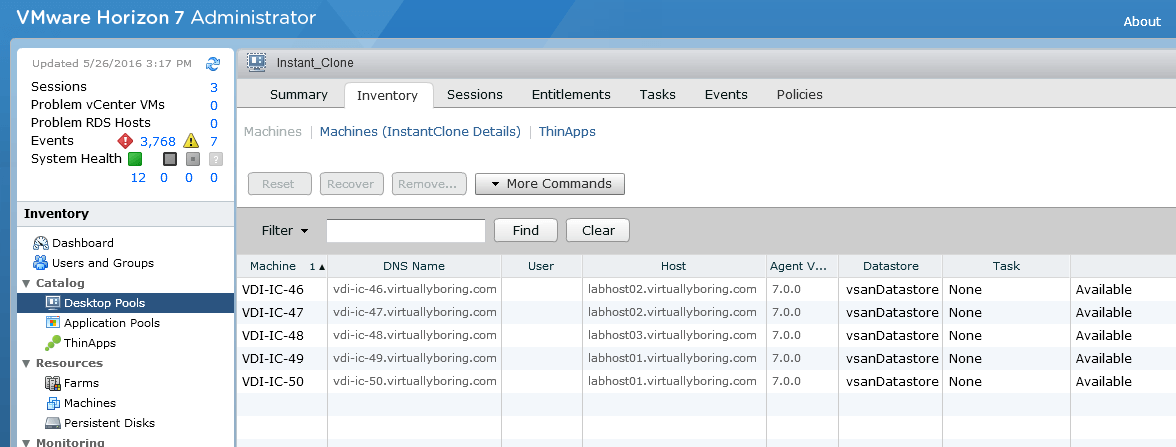 VMware Horizon View 7: Instant Clone Desktop Pool [Part 8] - Virtually ...
