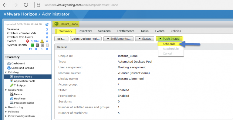 VMware Horizon View 7: Instant Clone Desktop Pool [Part 8] - Virtually ...