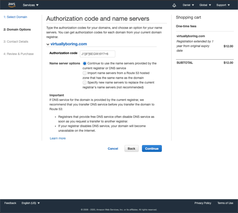 Migrate GoDaddy Domain and DNS to AWS Route 53 - Virtually Boring